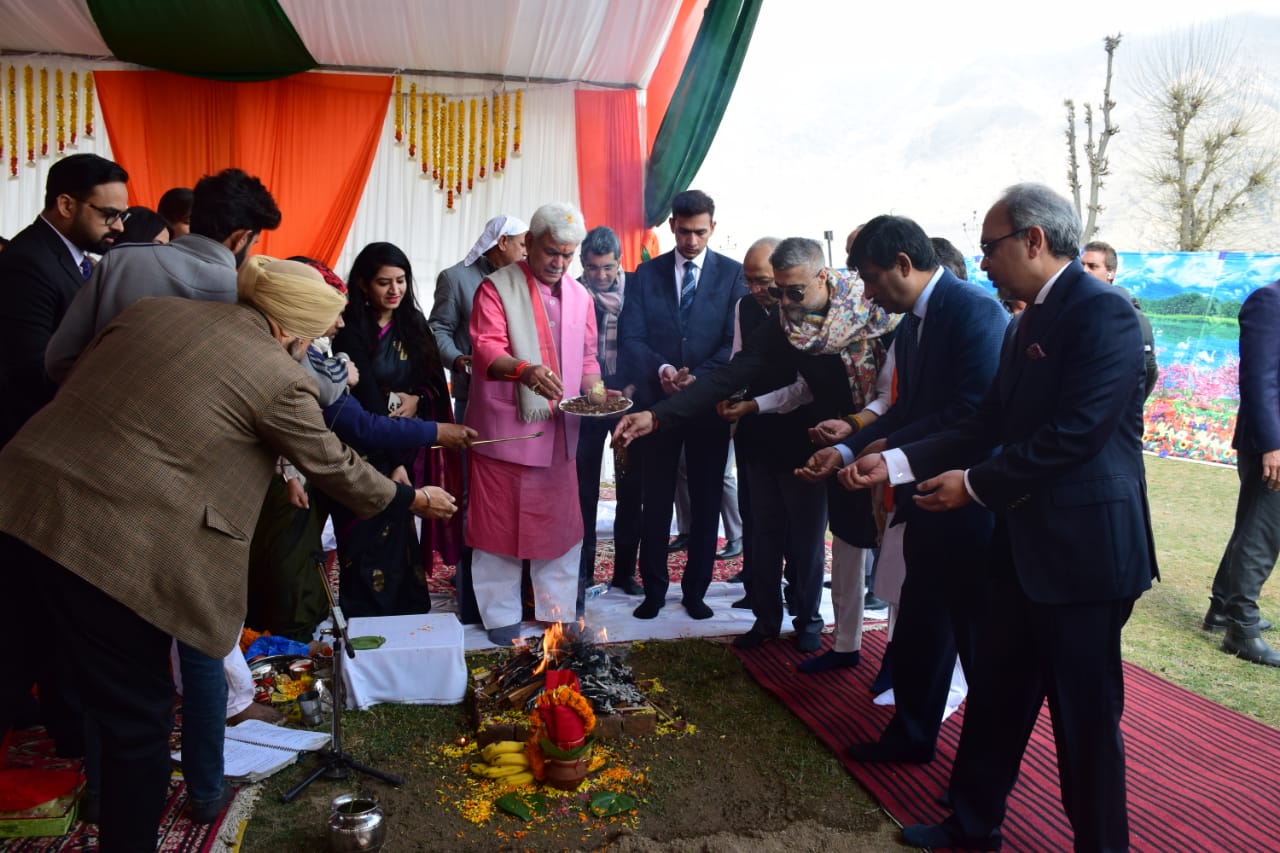 LG lays the foundation stone for Mall of Srinagar by Dubai’s Emaar